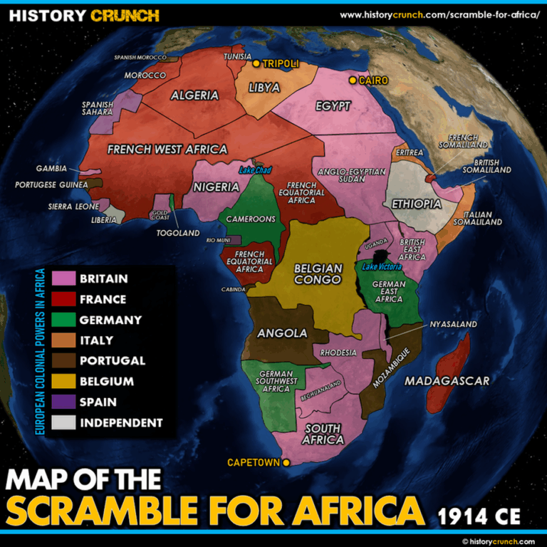 Scramble for Africa Map - History Crunch